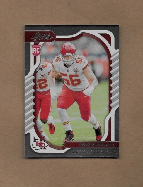 2022 PANINI ABSOLUTE Football George Karlaftis Rookie Card #162 Chiefs ...