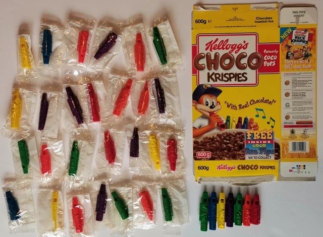 1999 KELLOGGS COCO Pops/Choco Krispies Pan Pipes Mint x 27 & set inc ...