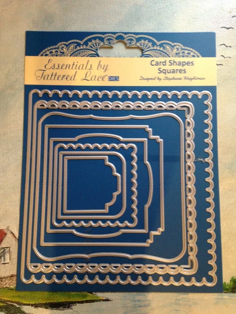 TATTERED LACE &&CARD Shape Squares Die Set ""Main Die Is 14.5 Cm £0.99 ...