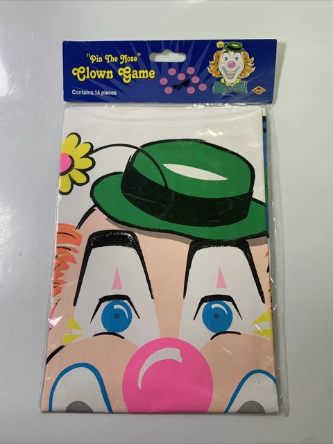 VINTAGE BEISTLE 1976 Pin The Nose Clown Party Game Birthday NOS $15.99 ...