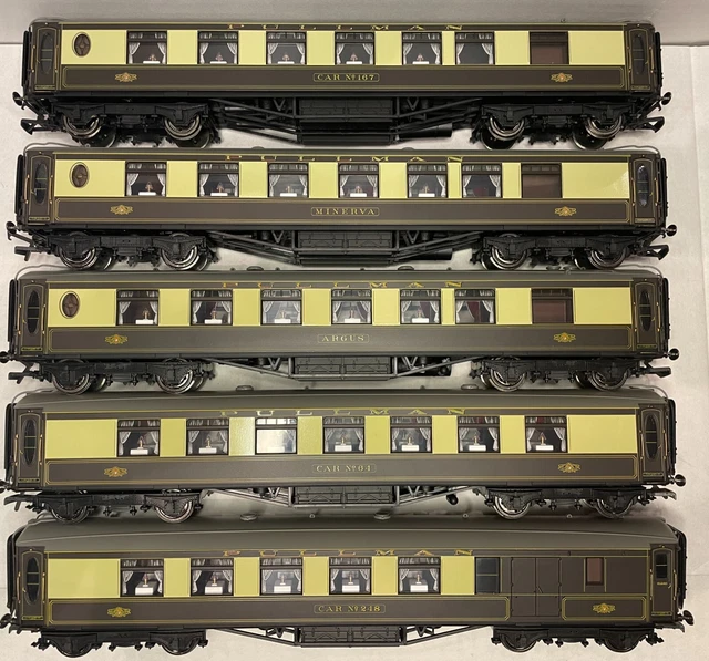 HORNBY BR LATE Crest Lighted Pullman Cars Rake of 5 (matching)-VG Boxed ...