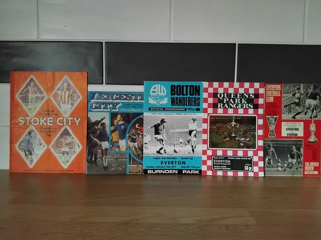 EVERTON JOB LOT ( 12 ) Home / Away League Programmes Season 1976- 1977 ...