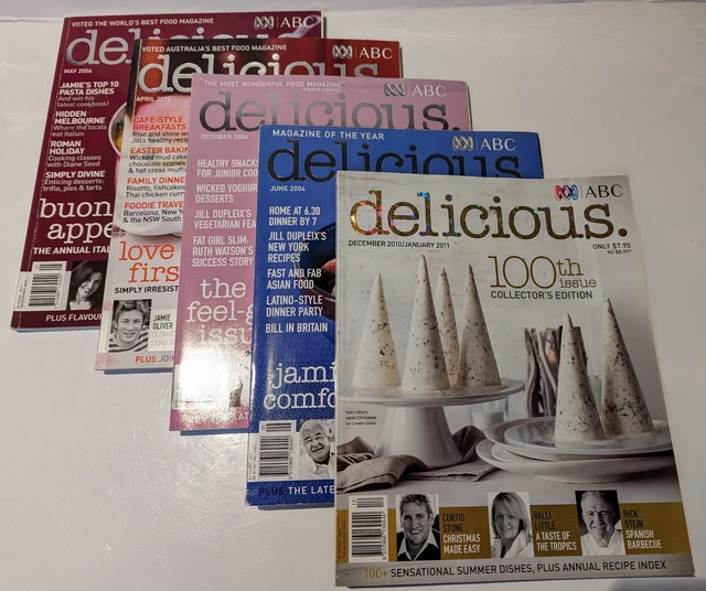 ABC'S DELICIOUS. MAGAZINES x 5 Issues GC Pre-Owned Recipes Cooking GC ...