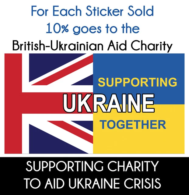 SUPPORTING UKRAINE SUPPORT Ukraine Sign Sticker Decal Notice Car Wall ...