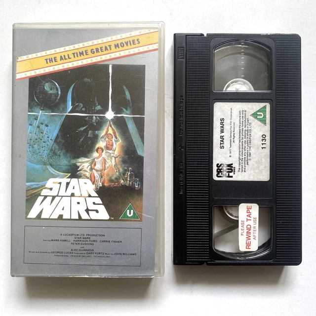 STAR WARS (SMALL Box Ex-Rental CBS FOX VHS Video) RARER Silver - Early ...