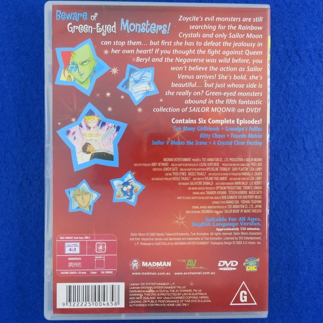 SAILOR MOON VOLUME 5 - DVD - Region 4 - Fast Postage !! $18.69 ...