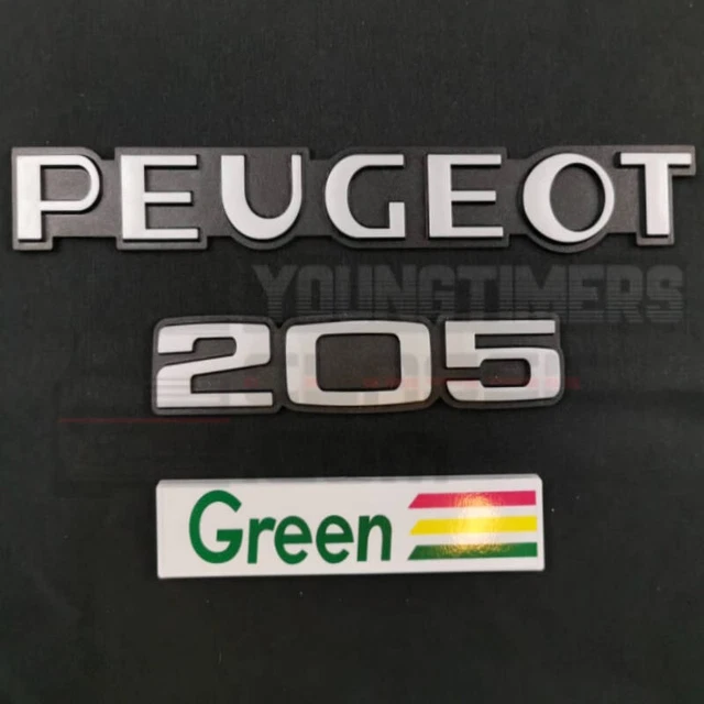 LOGO DE COFFRE Peugeot 205 green lot de 3 logos EUR 43,99 - PicClick FR