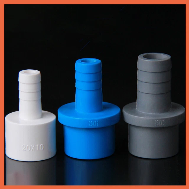 PVC HOSE TAIL End Connector Barb Hose Fitting for Air, Water White Grey ...