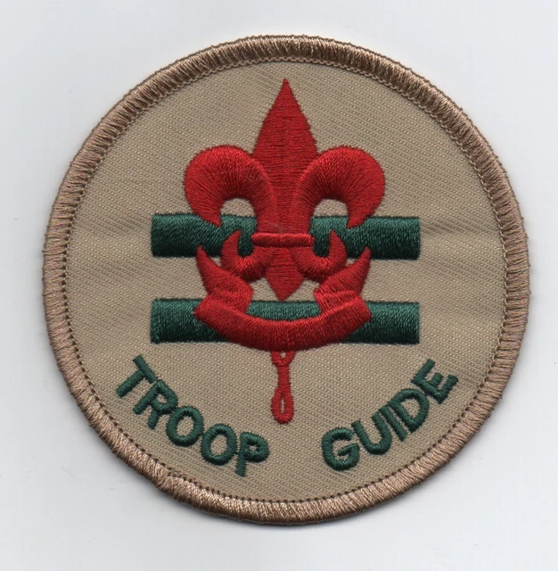 TROOP GUIDE PATCH (2025), Tan Brd, New "Scouting America" Backing, Mint ...