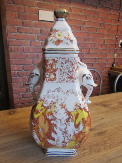 RARE LARGE 13& Antique V.V Carraresi Ceramic Vase “liberty” Signed Made ...