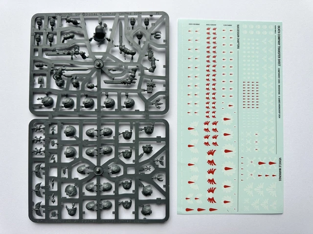 BLOOD ANGELS UPGRADE Sprue And Transfer Sheet 2024 Army Box WARHAMMER ...