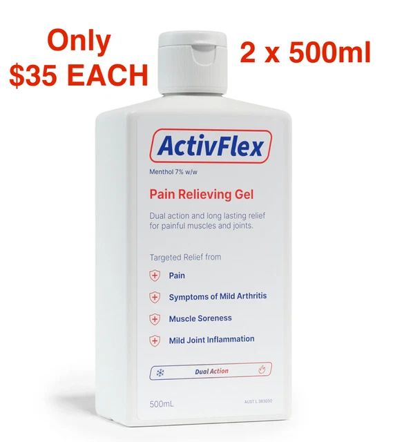 ACTIVFLEX PAIN RELIEVING Gel 2x 500ml (Flexall 454 Alternative ...