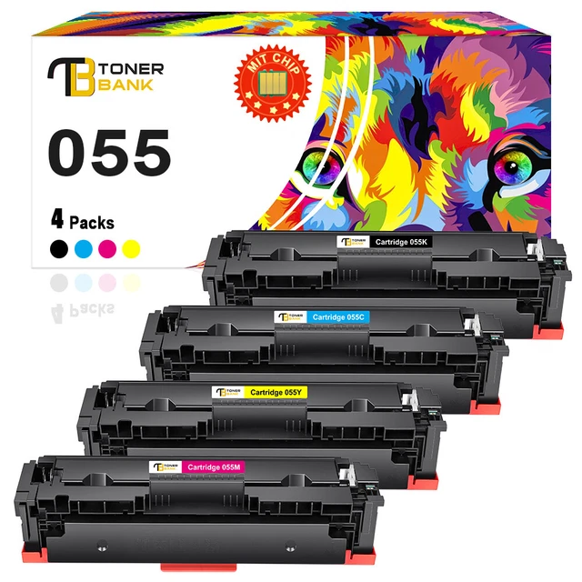 MIT CHIP 4X Toner Kompatibel für Canon 055 CRG-055 Canon i-SENSYS MF746 ...