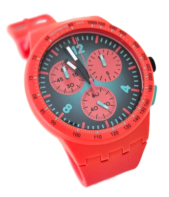 OROLOGIO SWATCH CHRONO PARADISO KINETIKO SUSP100 rosa quadrante ...