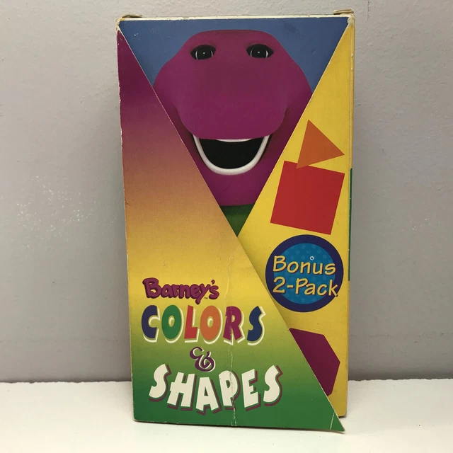 BARNEY COLORS & Shapes Sing-Along Bonus 2-Pack VHS Video Tapes Set Blue ...