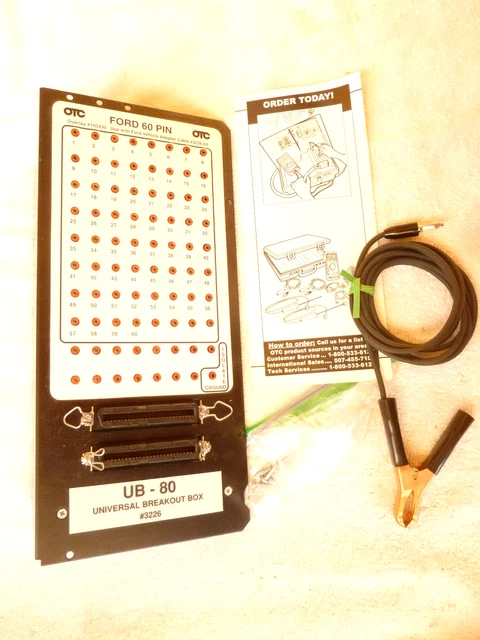 OTC 3226 UB 80 Universal Breakout Box with Ford 60 Pin Overlay. NO CASE ...