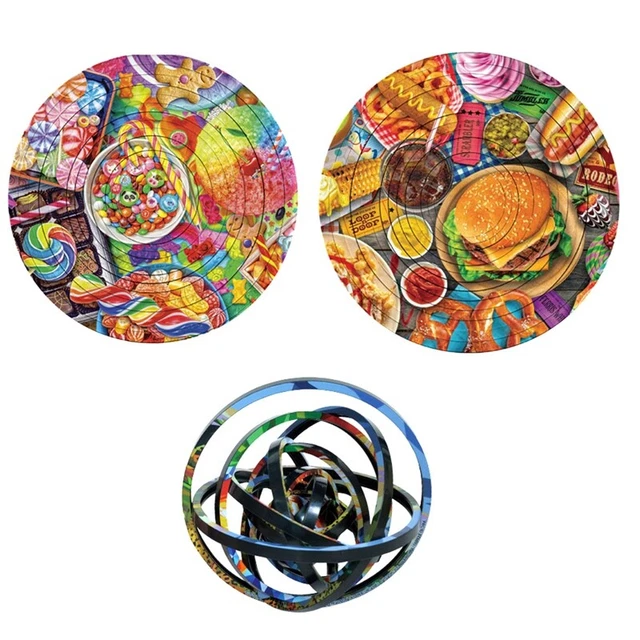 360 DEGREE DIMENSIONAL Rotation Double-Sided Circular Puzzle Toy ...