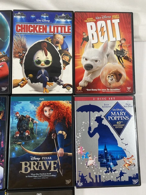 LOT OF 10 Walt Disney DVD Movies Tangled Cars Chicken Little Bolt ...