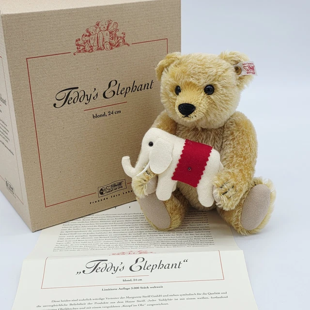 STEIFF 661358 TEDDY Elephant Blonde 24cm Limited Teddy Bear with ...