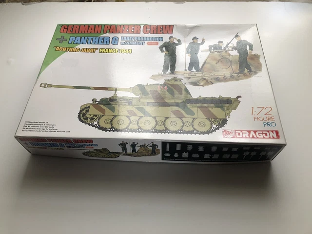 DRAGON 7363 MODEL 1/72 Tank Crew & Panther G Early Production w ...