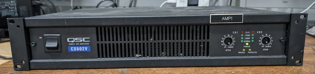 QSC CX602V 2-CHANNEL Power Amplifier (600W, 70.7V) Per Channel Tested ...
