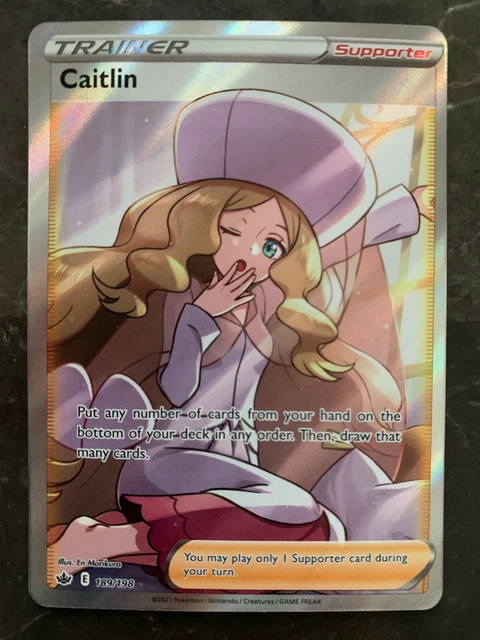 POKEMON CHILLING REIGN - CAITLIN FULL ART TRAINER - 189/198 - NM/M! $34 ...
