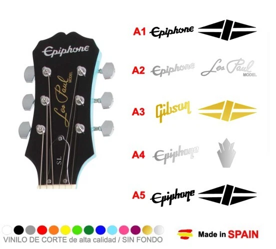 PEGATINA VINILO GIBSON EPIPHONE GUITAR LES PAUL Sticker Decal Aufkleber ...