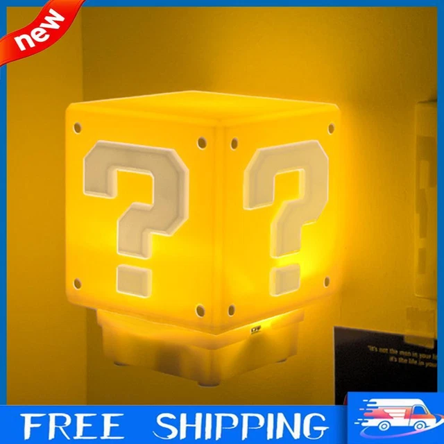 SUPER MARIO BROS Question Mark Block Night Light up Lamp Nintendo with ...