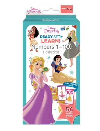 DISNEY PRINCESS: READY Set Learn! Numbers 1-100 Flashcards (Ages 4 ...