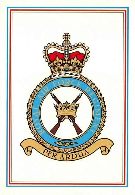 POSTCARD RAF ROYAL Air Force Regiment Crest Badge No.9 NEW £2.75 ...