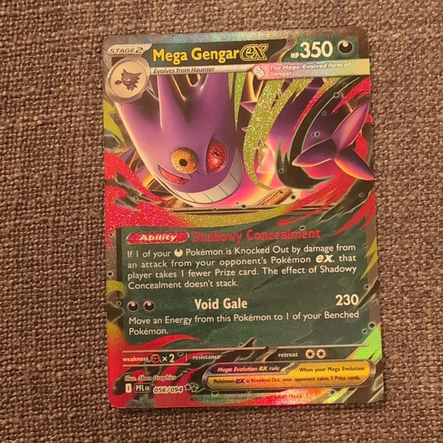MEGA GENGAR EX Phantasmal Flames 056/094 Pokemon TCG Double Rare Mega ...