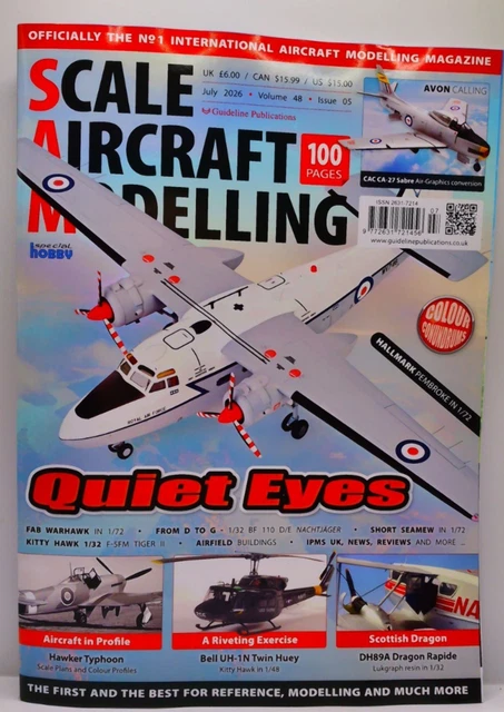 SCALE AIRCRAFT MODELLING magazine July 2026 Warhawk 1/72, Bell UH-1N ...
