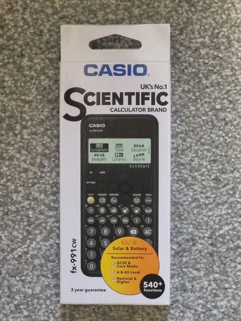 CASIO FX-991CW ADVANCED Scientific Calculator A/AS Level Maths NHD 540 ...