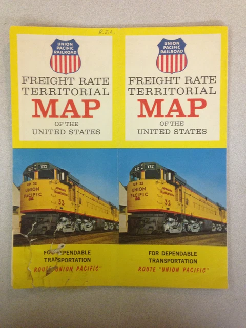 UNION PACIFIC RAILROAD Freight Rate Territorial Map of the United ...