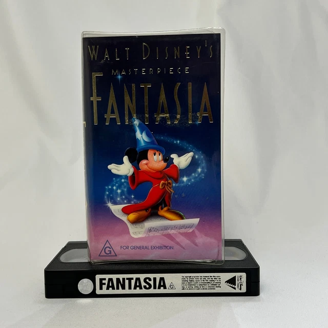 WALT DISNEY'S MASTERPIECE Fantasia Small Clamshell VHS Video Tape Used ...