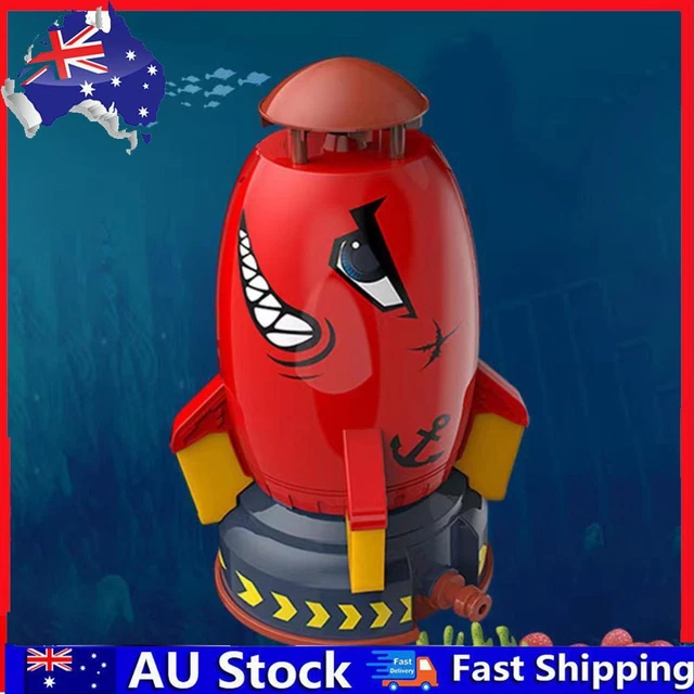ROCKET LAUNCHER PLASTIC Space Rocket Jet Sprinkler for Child Kids (Red ...
