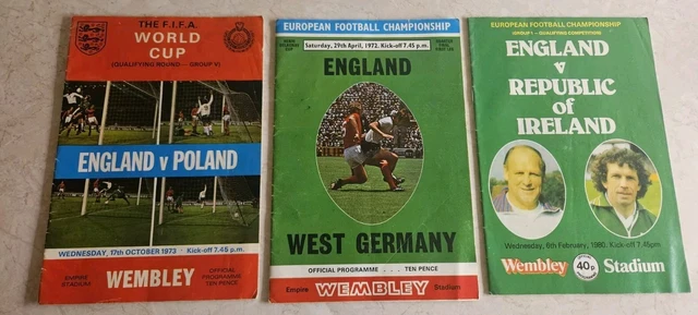 ENGLAND 1972-1980'S MATCH Day Programmes £5.00 - PicClick UK