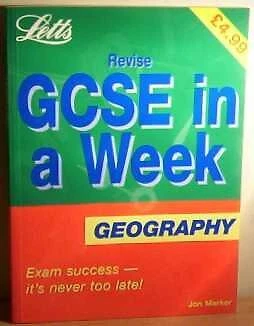 REVISE GCSE IN a Week Geography, Marker, Jon, Used; Good Book EUR 7,19 - PicClick IT