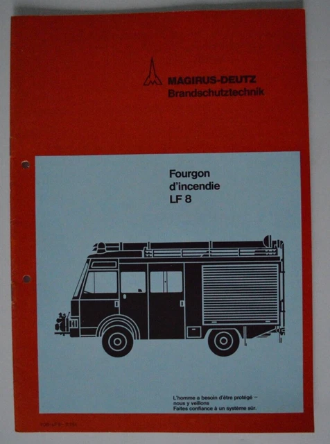 MAGIRUS-DEUTZ FOURGON D'INCENDIE LF8 1975 dealer brochure - French EUR ...