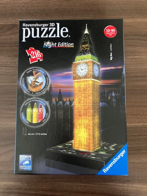 RAVENSBURGER 3D PUZZLE - Big Ben London - Night Edition - LED ...