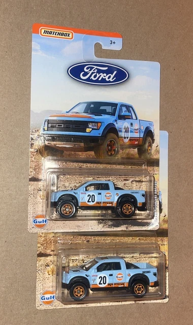 MATCHBOX GULF 2010 Ford F-150 SVT Raptor 1/64 Diecast MBX Off Road Lot ...