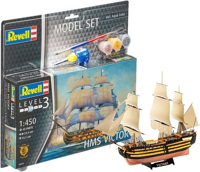 REVELL KIT MODELLISMO Nave 1:450 - Hms Victory IN Scala 1:450, Level 3 ...