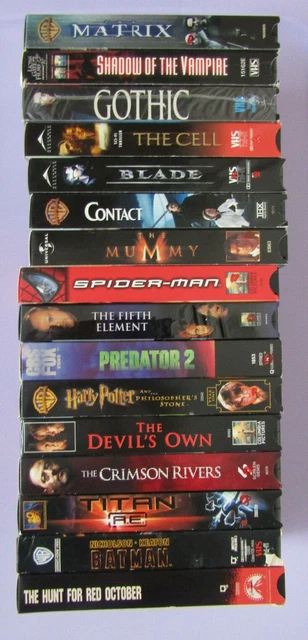 LOT OF 31 Sci-Fi/Thriller/Action VHS Videos Potter/Blade/X-Men/Titan ...