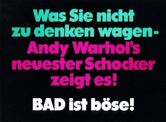 ANDY WARHOL'S BAD ORIGINAL AH-Foto Brigid Polk EUR 4,99 - PicClick FR