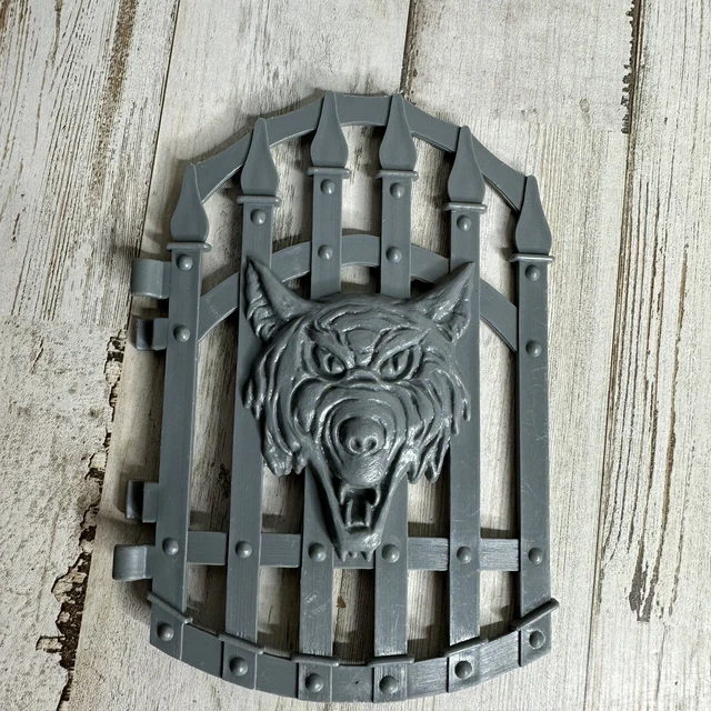 VINTAGE HE-MAN MOTU 1983 Snake Mountain Wolf Gate Door Original Part ...