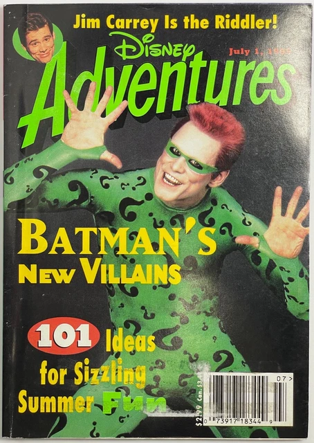 RARE 90S DISNEY Adventures Jim Carrey The Riddler, Original July 1995 ...