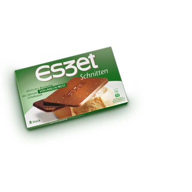 ESZET SCHNITTEN 8 Vollmilch Schokoladentäfelchen Nuss 75g 20er Pack EUR ...