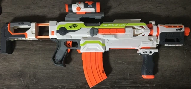 NERF N-STRIKE MODULUS ECS-10 Blaster (Complete with Attachments/Darts ...