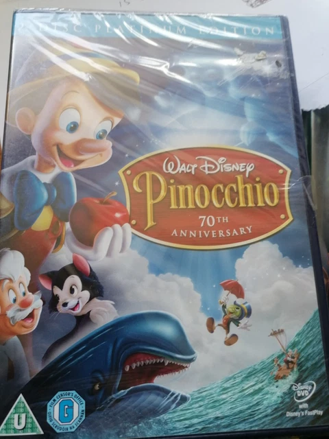 PINOCCHIO DVD WALT Disney 2 DISC PLATINUM EDITION 70th Anniversary ...