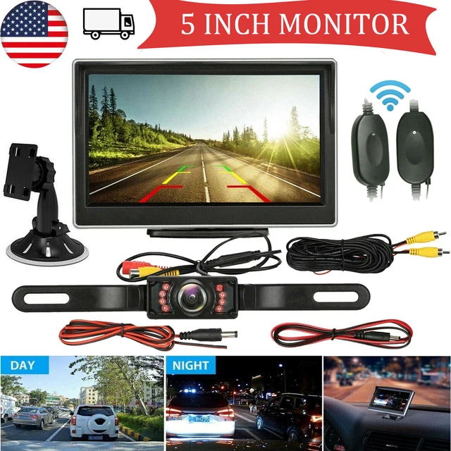 BACKUP CAMERA CAR Rear View Wireless HD Parking System Night Vision + 5 ...
